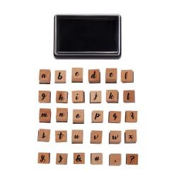 Wooden Stamp Set - Alphabet, Small Script - Kmart