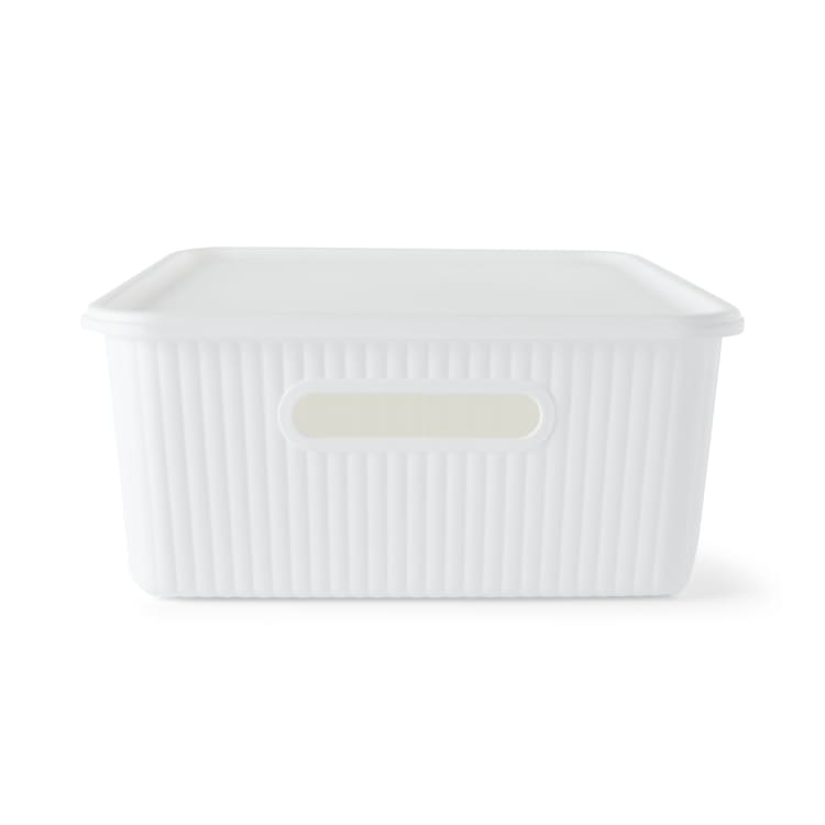 11L Ribbed Container - White - Kmart