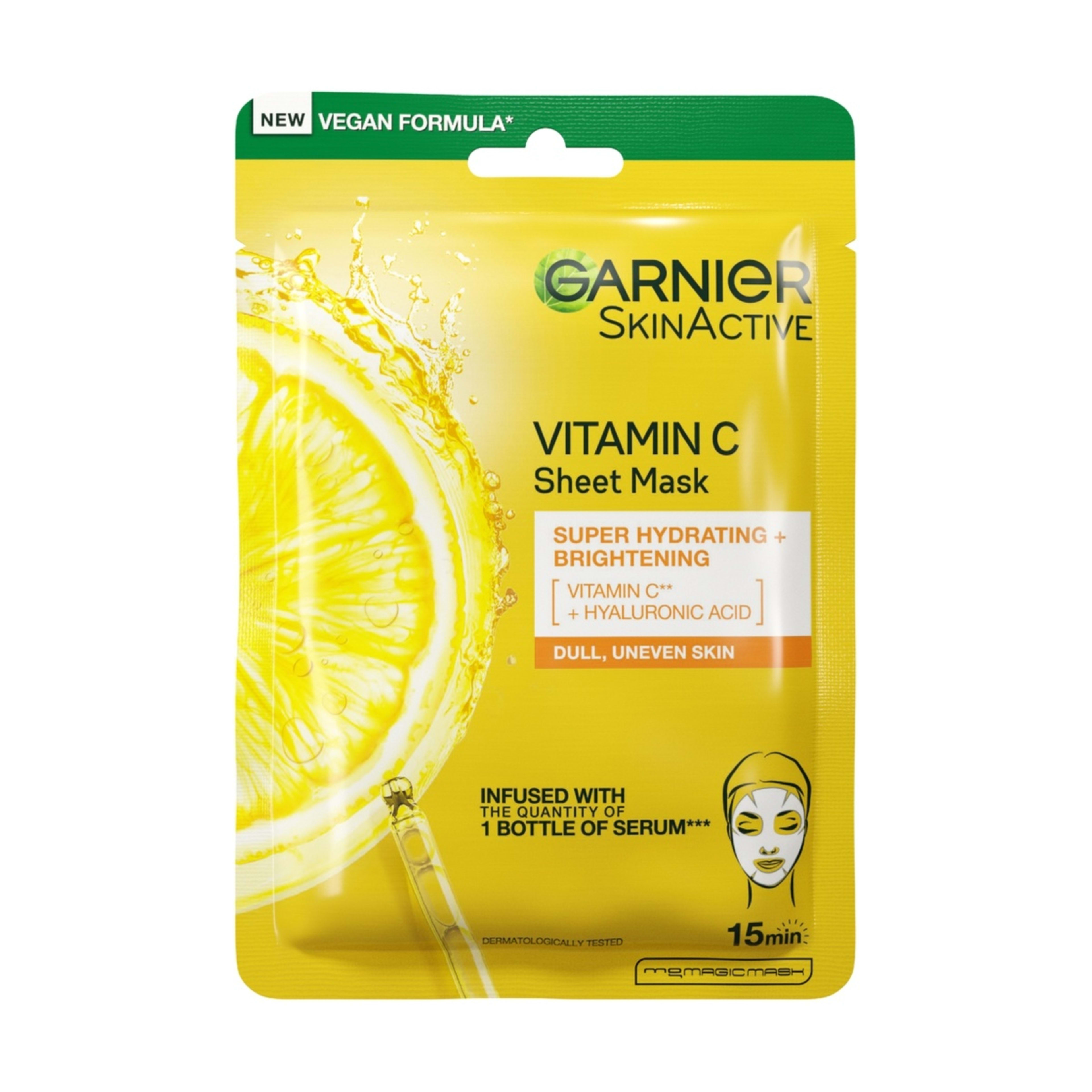 Garnier SkinActive Sheet Mask - Vitamin C and Hyaluronic Acid - Kmart