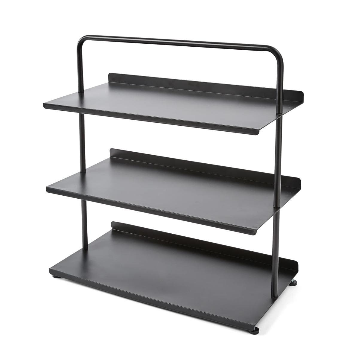3 Tier Black Shoe Rack - Kmart