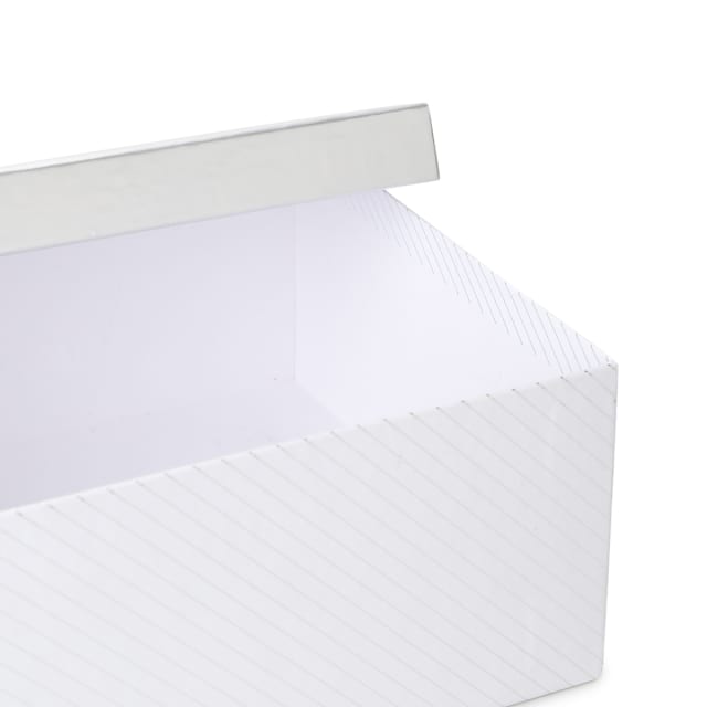 Silver Stripe Gift Box - Large - Kmart