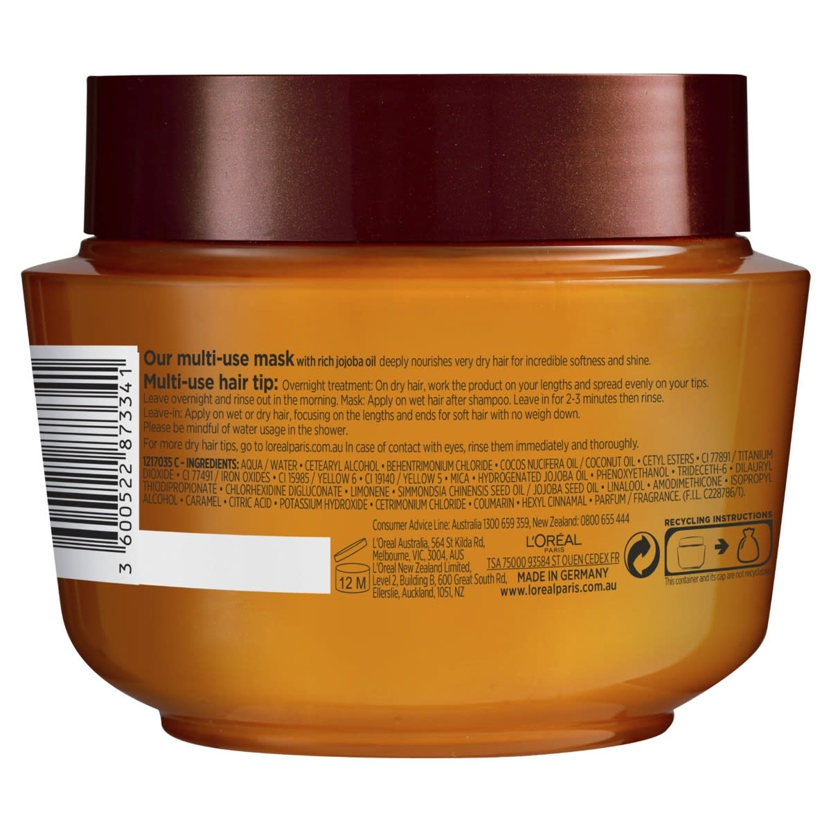 L'Oreal Paris Elvive Extraordinary Oil Multi-Use Mask 300ml - Jojoba ...