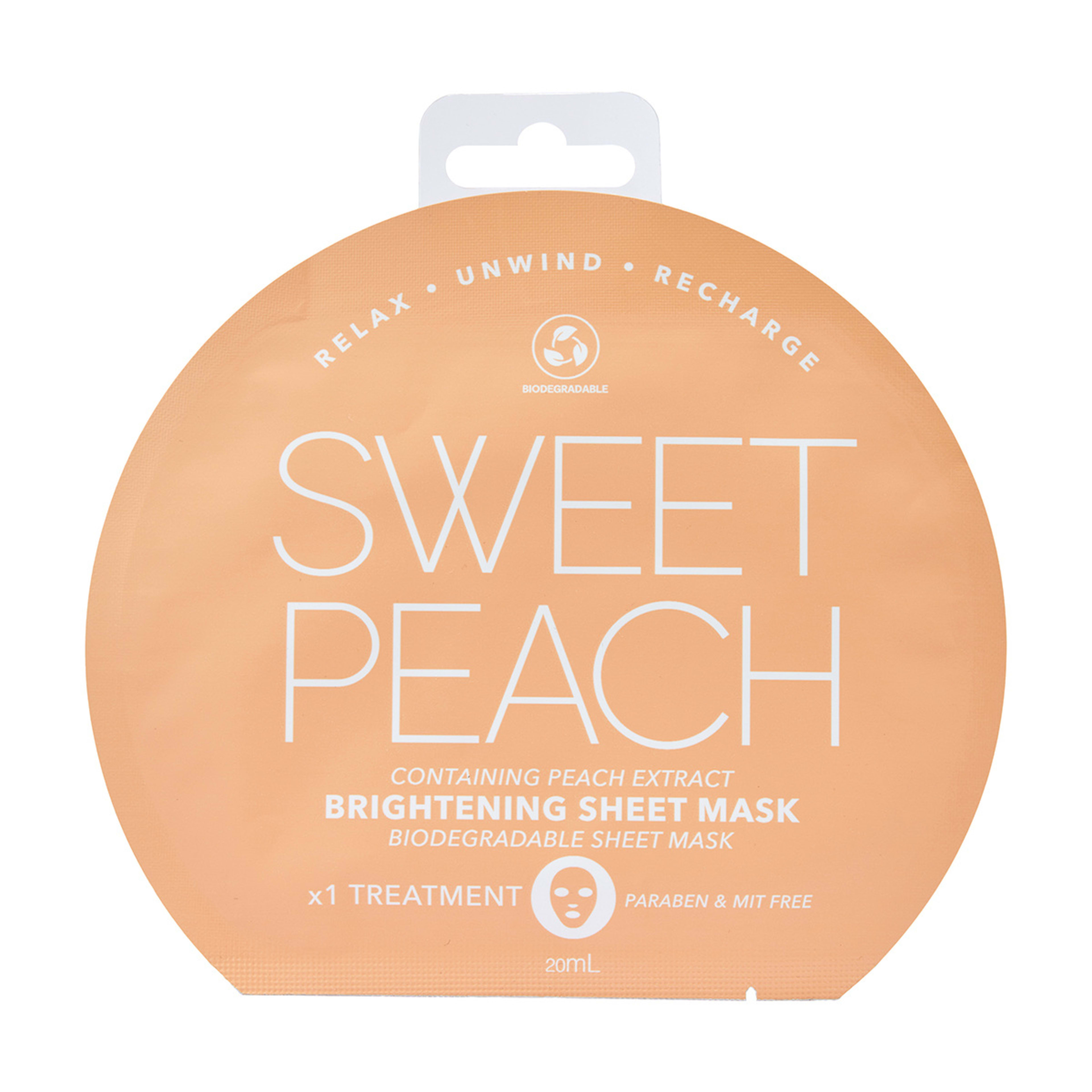 Brightening Sheet Mask - Sweet Peach Extract - Kmart