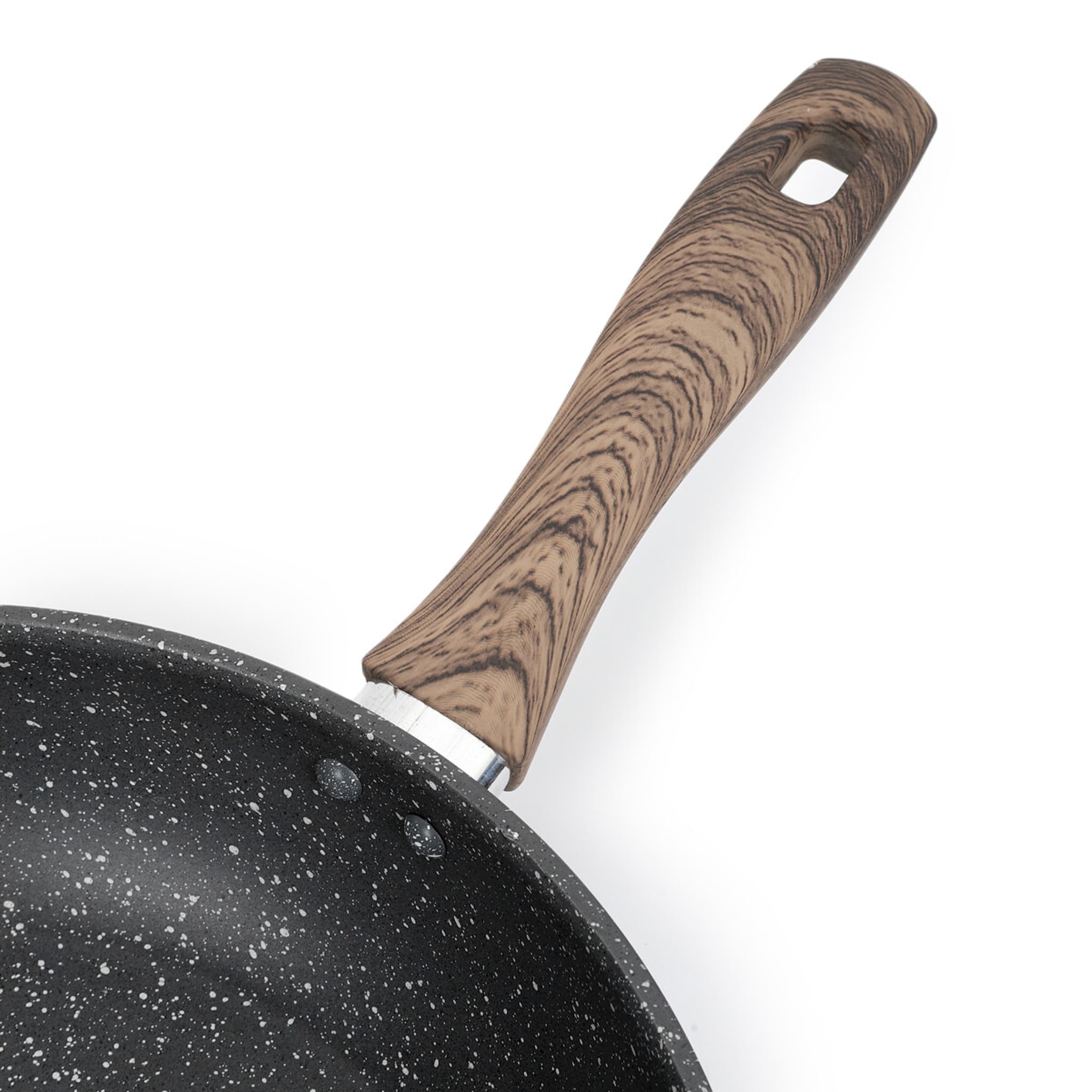 30cm Wood Look Non-Stick Saute Pan - Kmart NZ