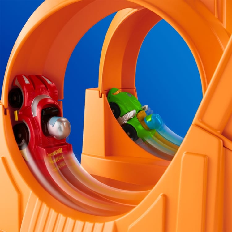 Fisher-Price Hot Wheels Little People Racing Loops Tower Toddler Vehicle Playset - Kmart