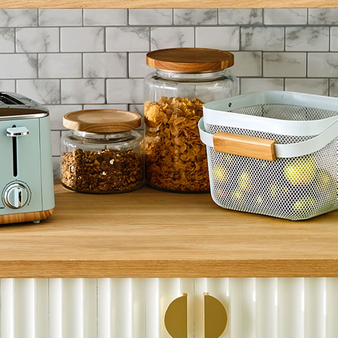 3L Glass Jar with Wood Lid - Kmart