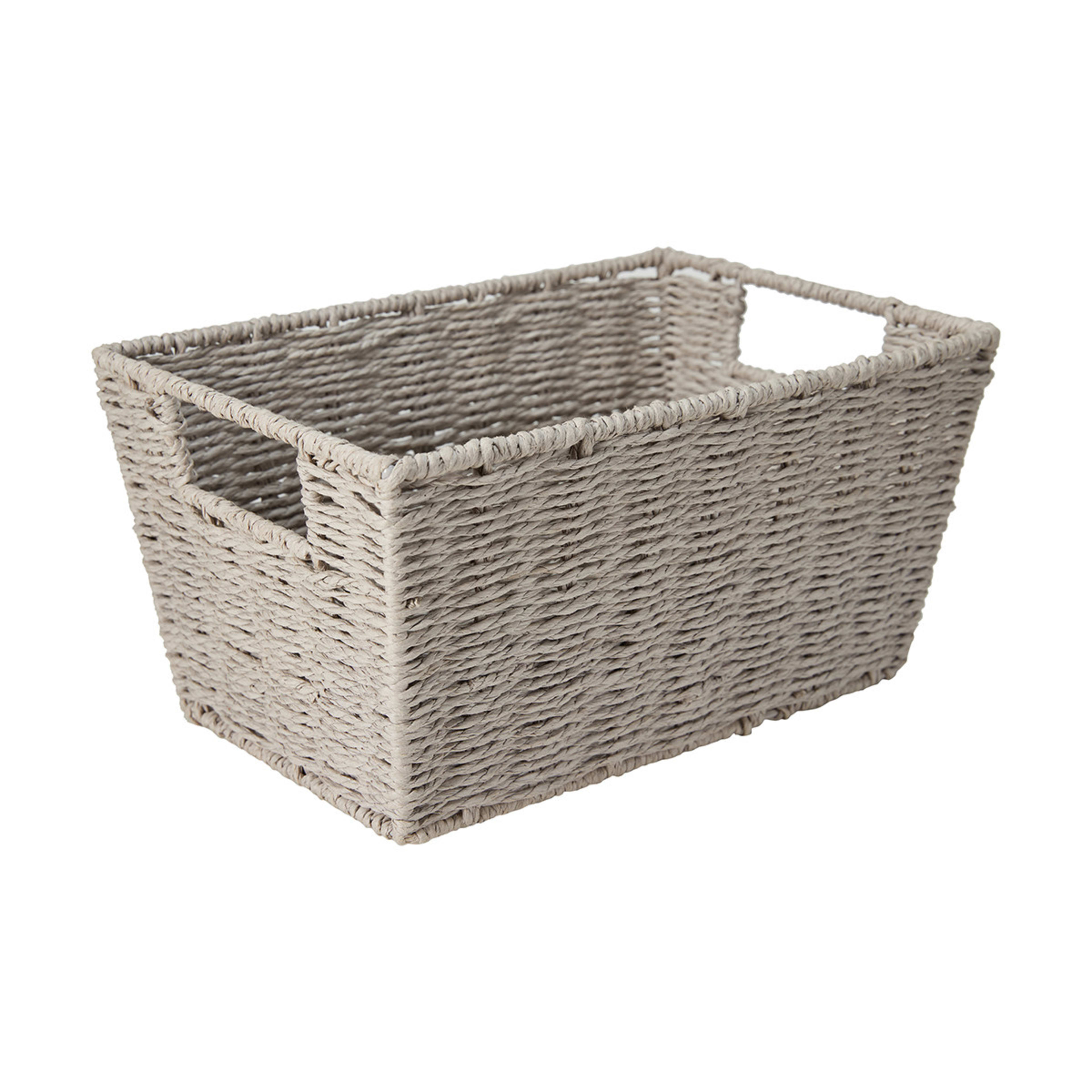 Rectangle Tapered Paper Rope Basket - Grey - Kmart