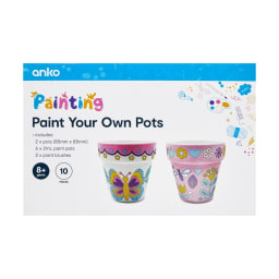 10 Piece Paint Your Own Pots - Kmart