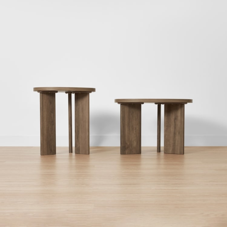 Set of 2 Walnut Side Tables - Kmart