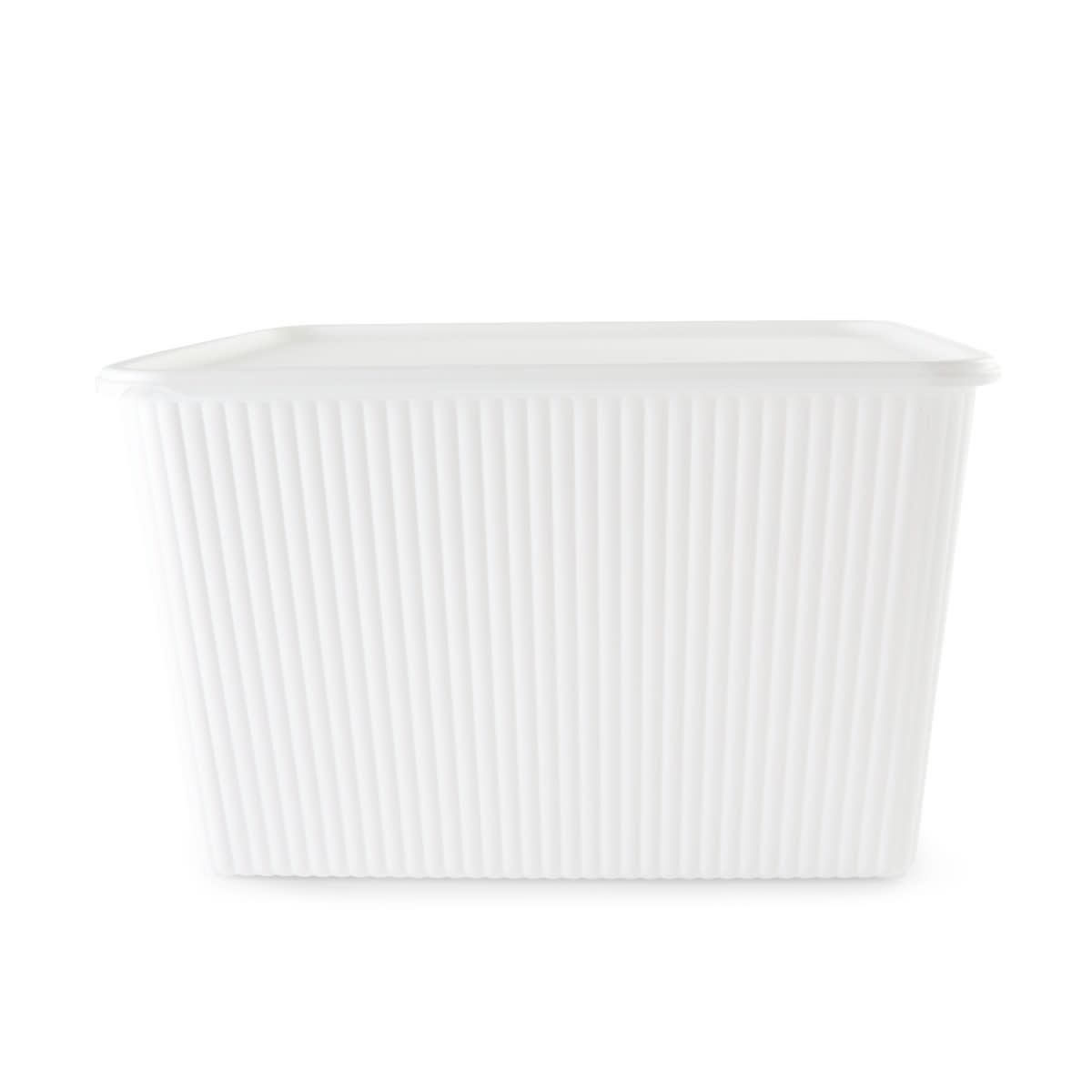 18L Ribbed Container - White - Kmart