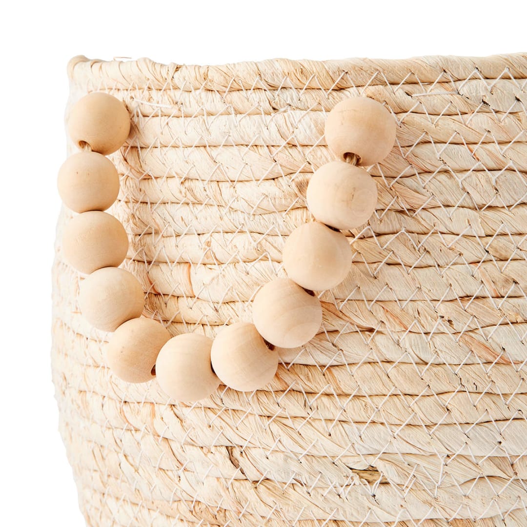 Woven Planter with Beads - Kmart