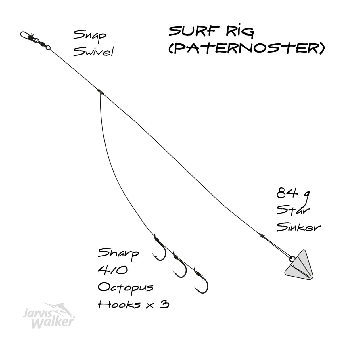 Jarvis Walker Surf Rig - Size 4/0 - Kmart