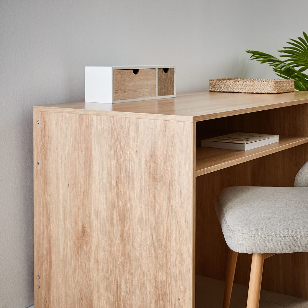 Desk with Storage - Oak - Kmart