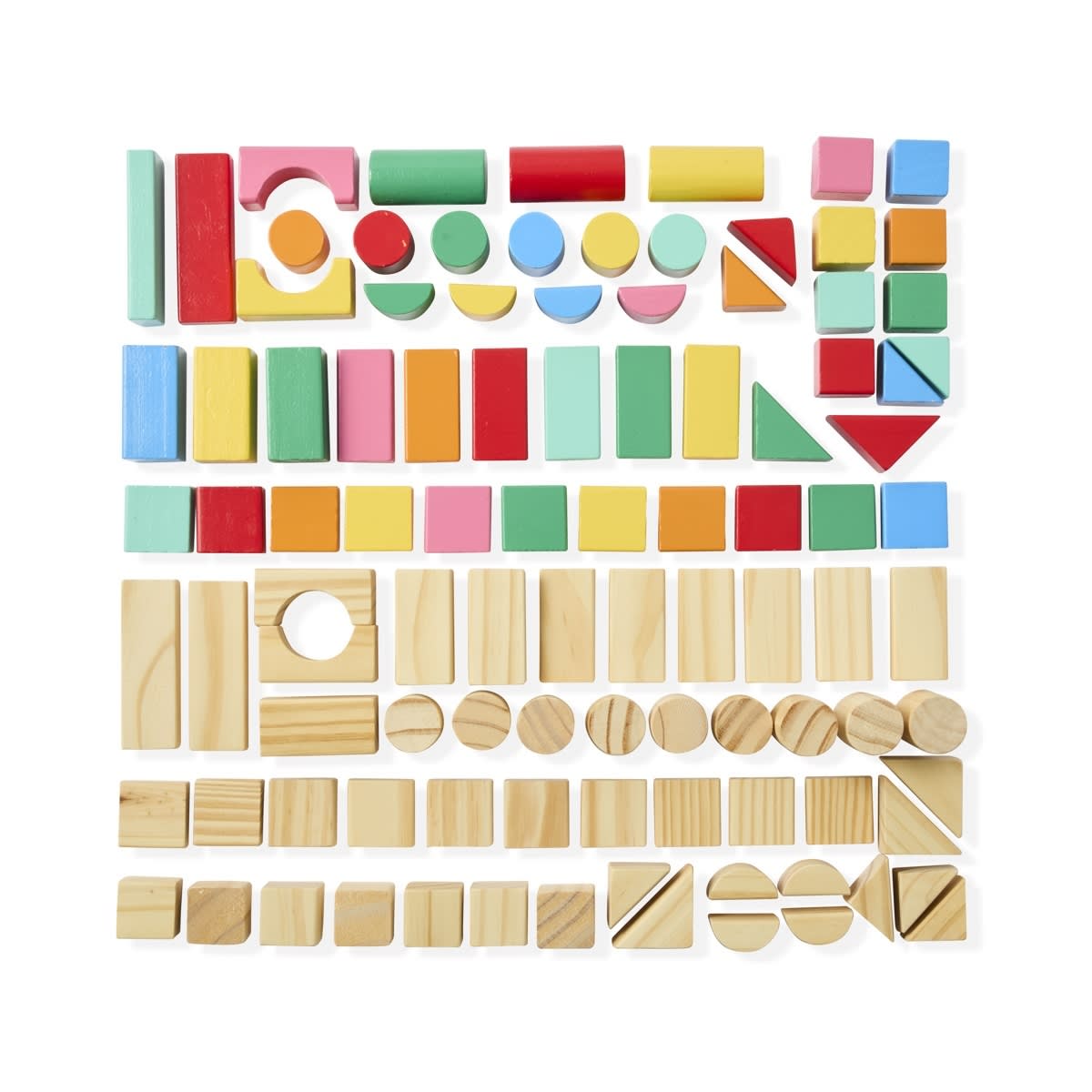 Wooden Blocks with Shape Sorting Lid - Kmart