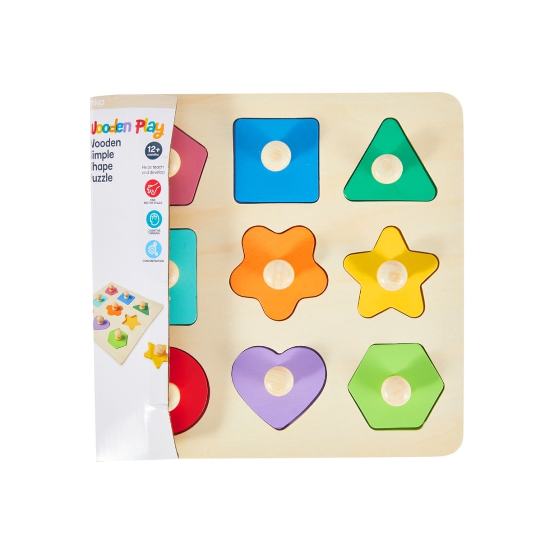 Wooden Simple Shape Puzzle - Kmart