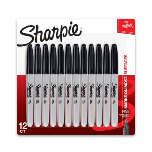 12 Pack Sharpie Fine Point Permanent Markers - Black - Kmart