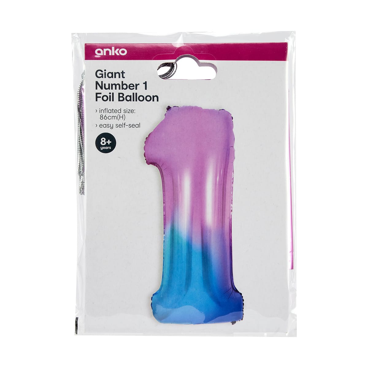 Giant Number 1 Foil Balloon - Kmart