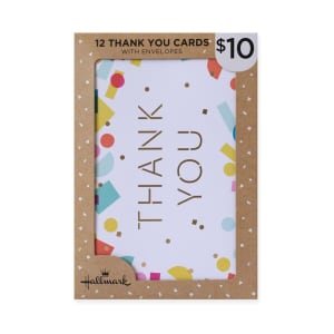 12 Pack Hallmark Thank You Cards - Colours & Shapes - Kmart