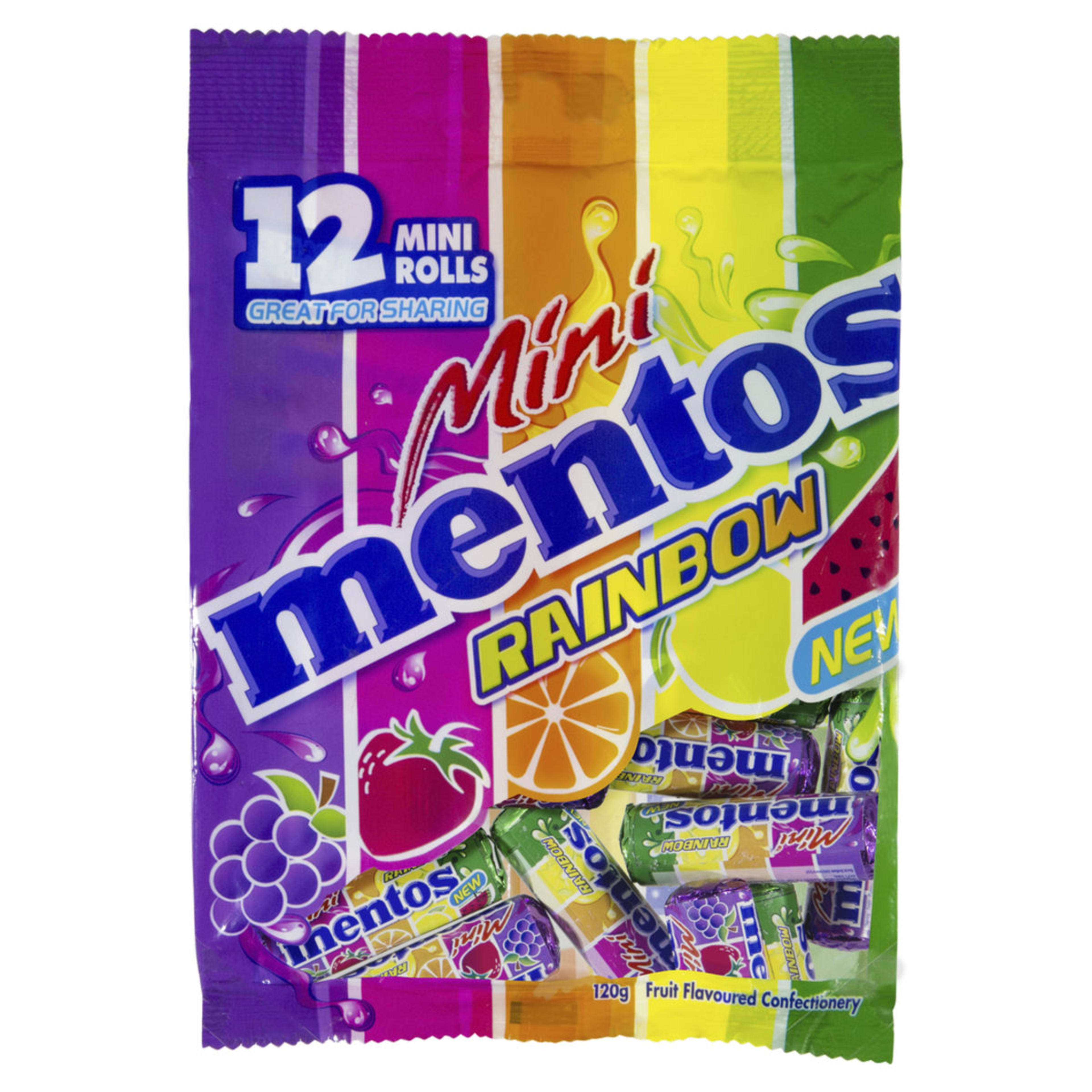 Mentos Mini Rainbow Rolls 120g - Kmart