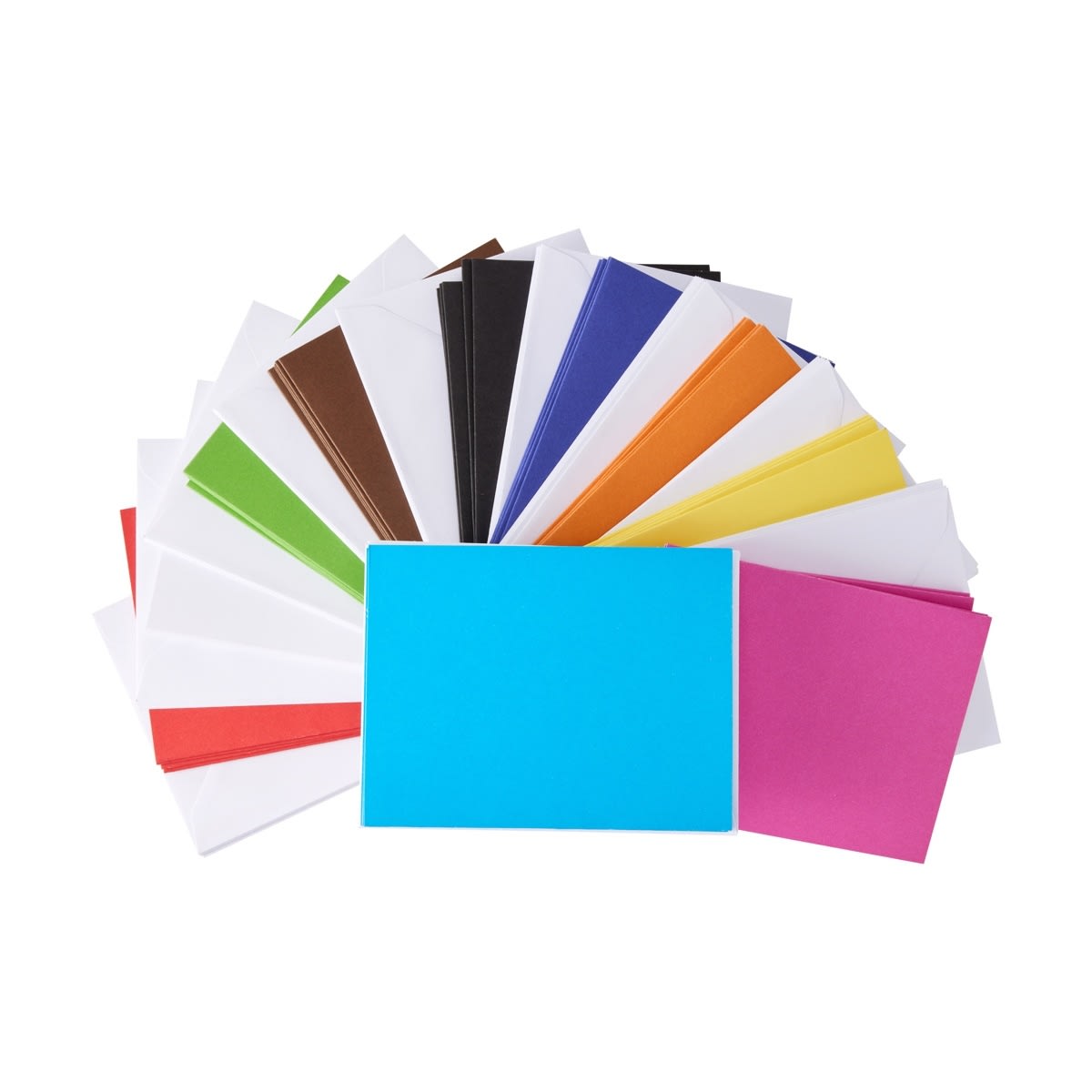 50 Pack Cards with Envelopes - Bright - Kmart