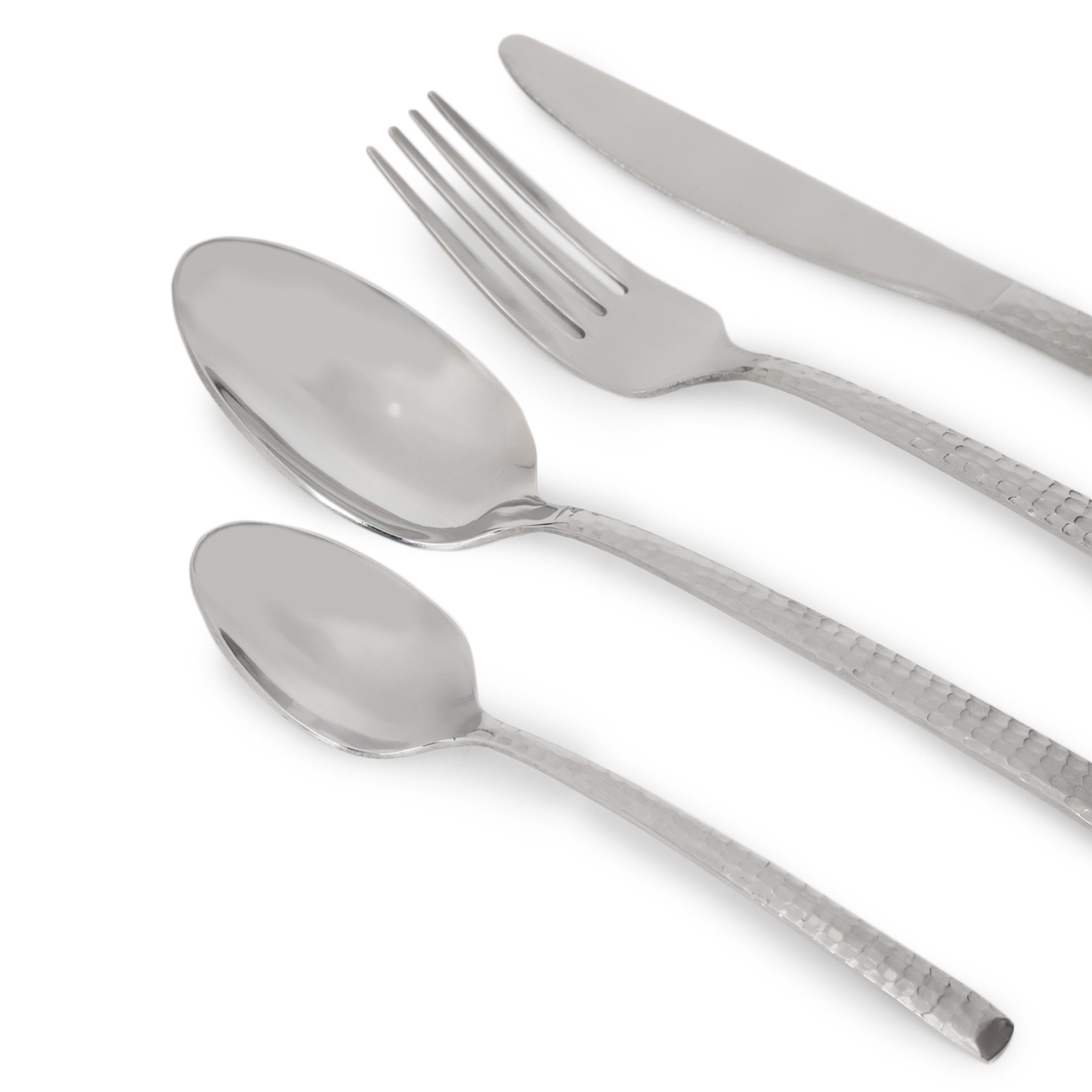 16 Piece Hammered Cutlery Set - Kmart