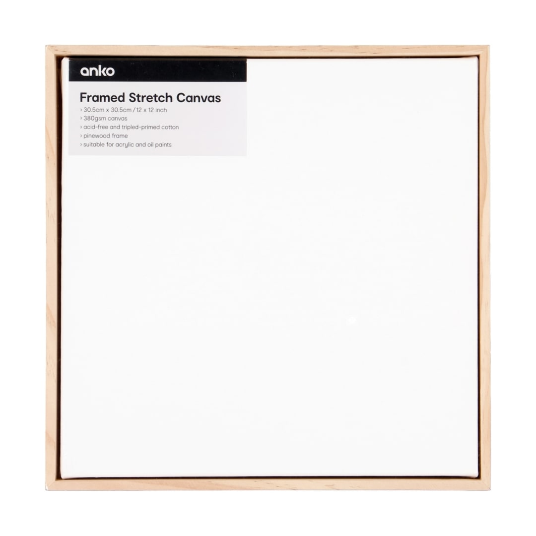12in. x 12in. Stretched Canvas with Wood Frame - Kmart