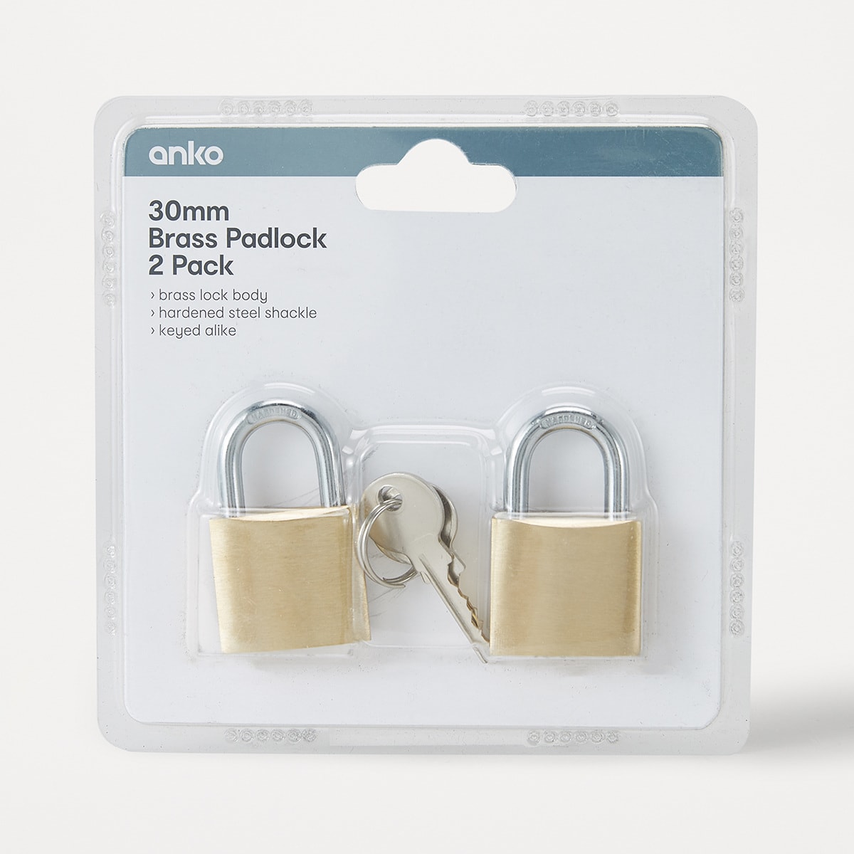 2 Pack Padlock - 30mm - Kmart