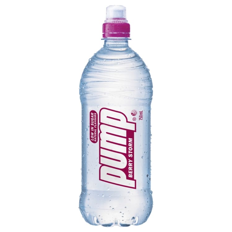 Pump Water Bottle 750ml - Berry Storm - Kmart