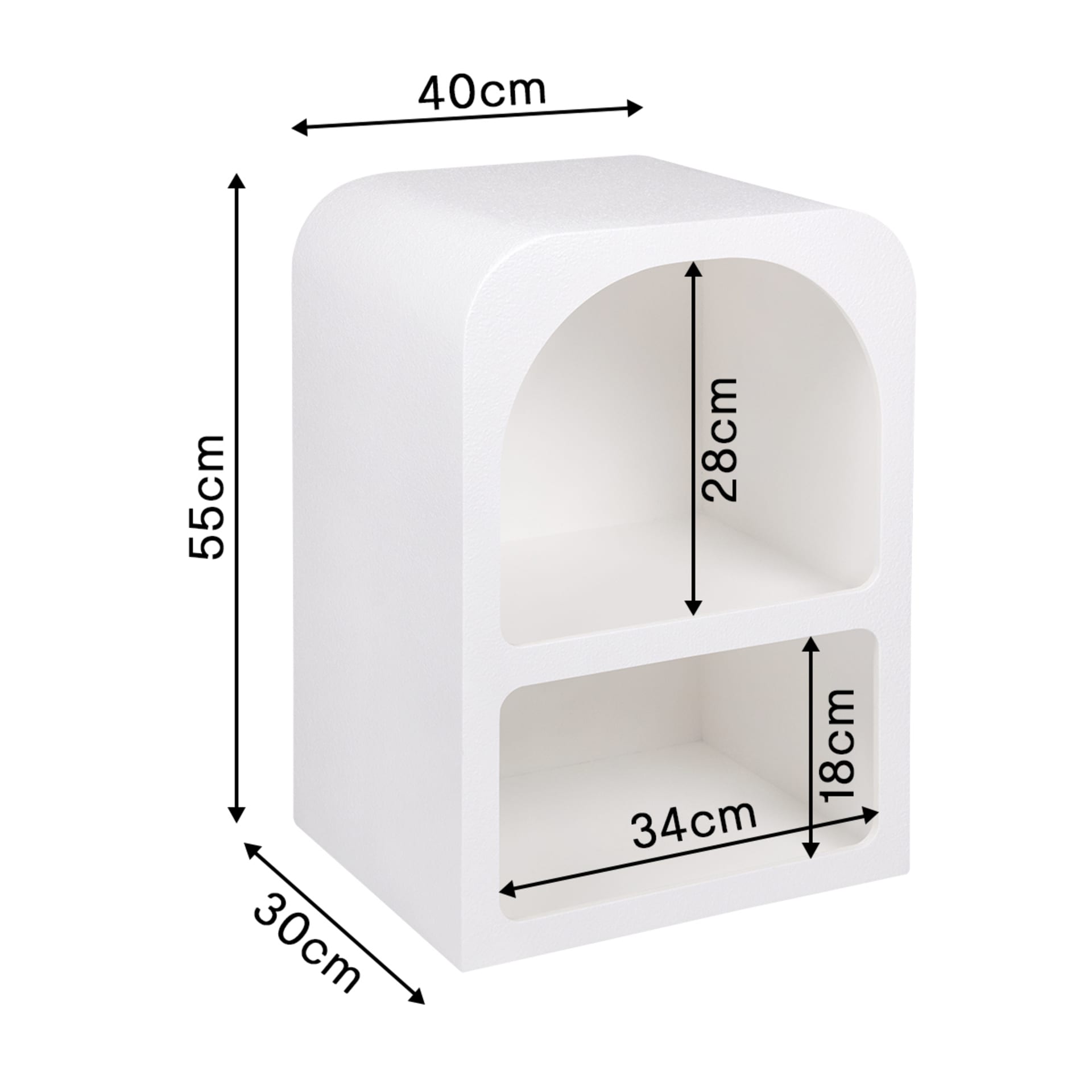 Arched Bedside Table - Kmart