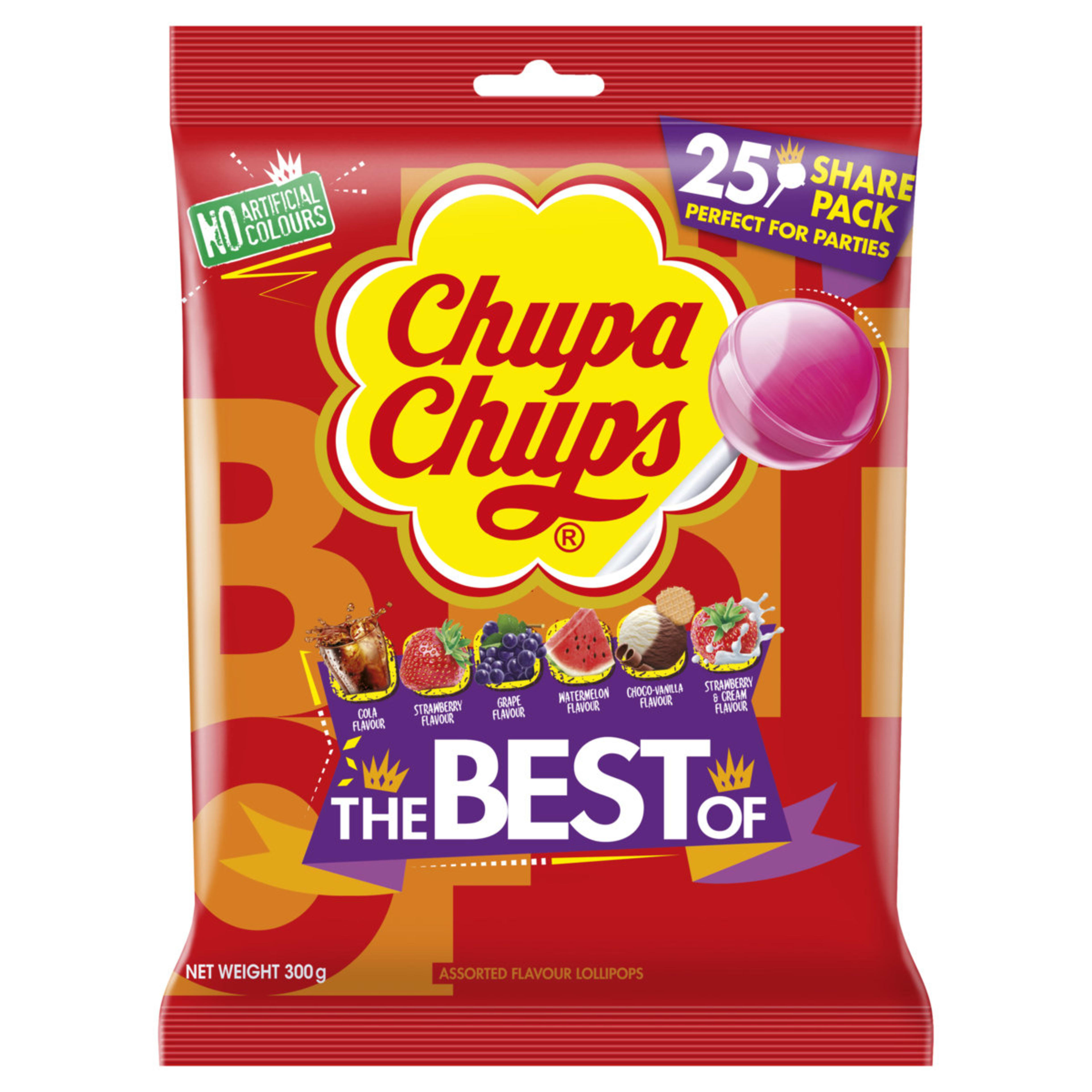 25 Pack Chupa Chups Lollipops 300g - Kmart