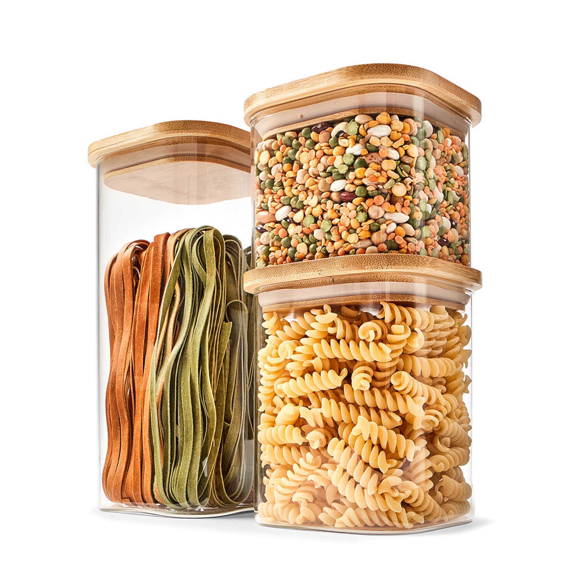 800ml Glass Container with Bamboo Lid - Kmart