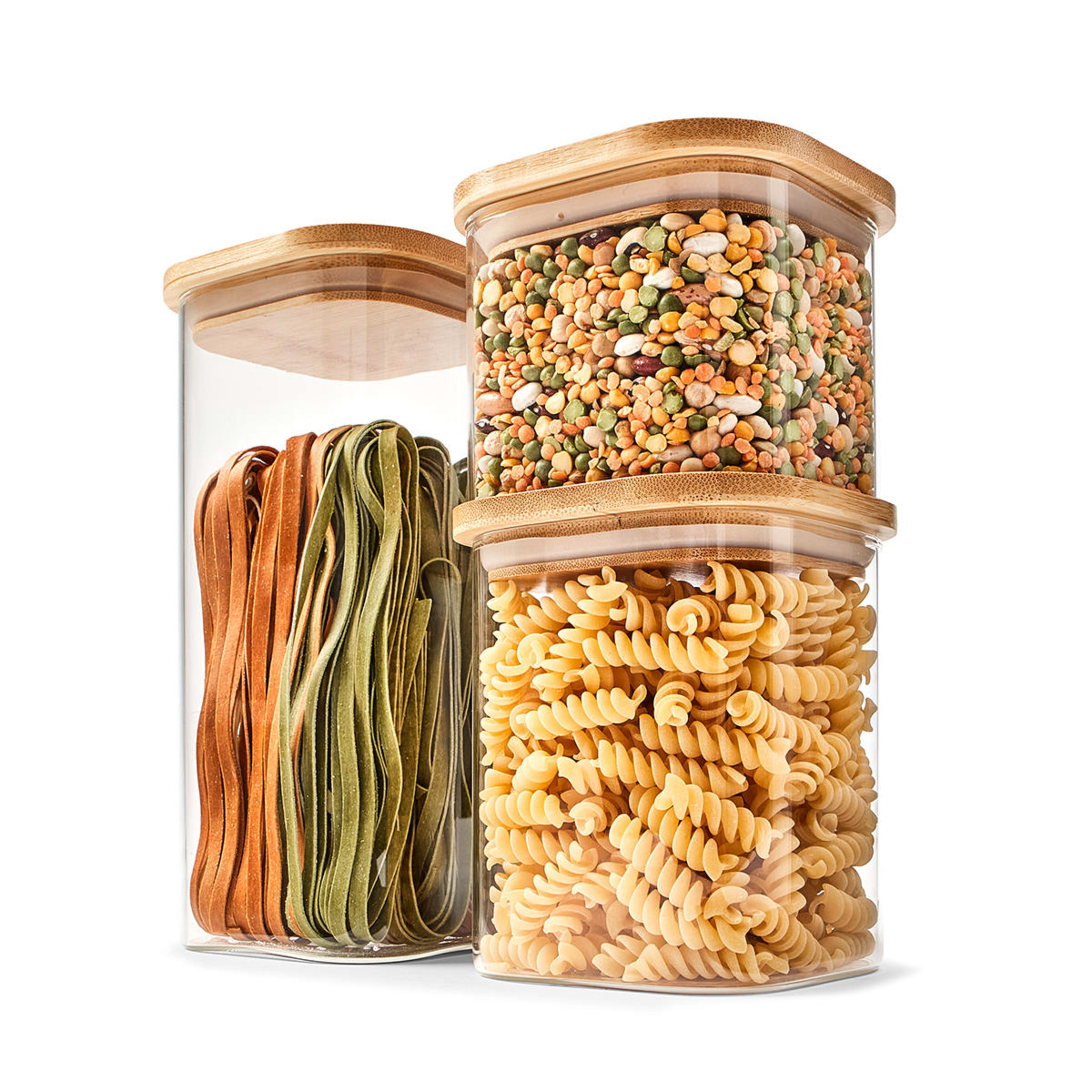 800ml Glass Container with Bamboo Lid - Kmart
