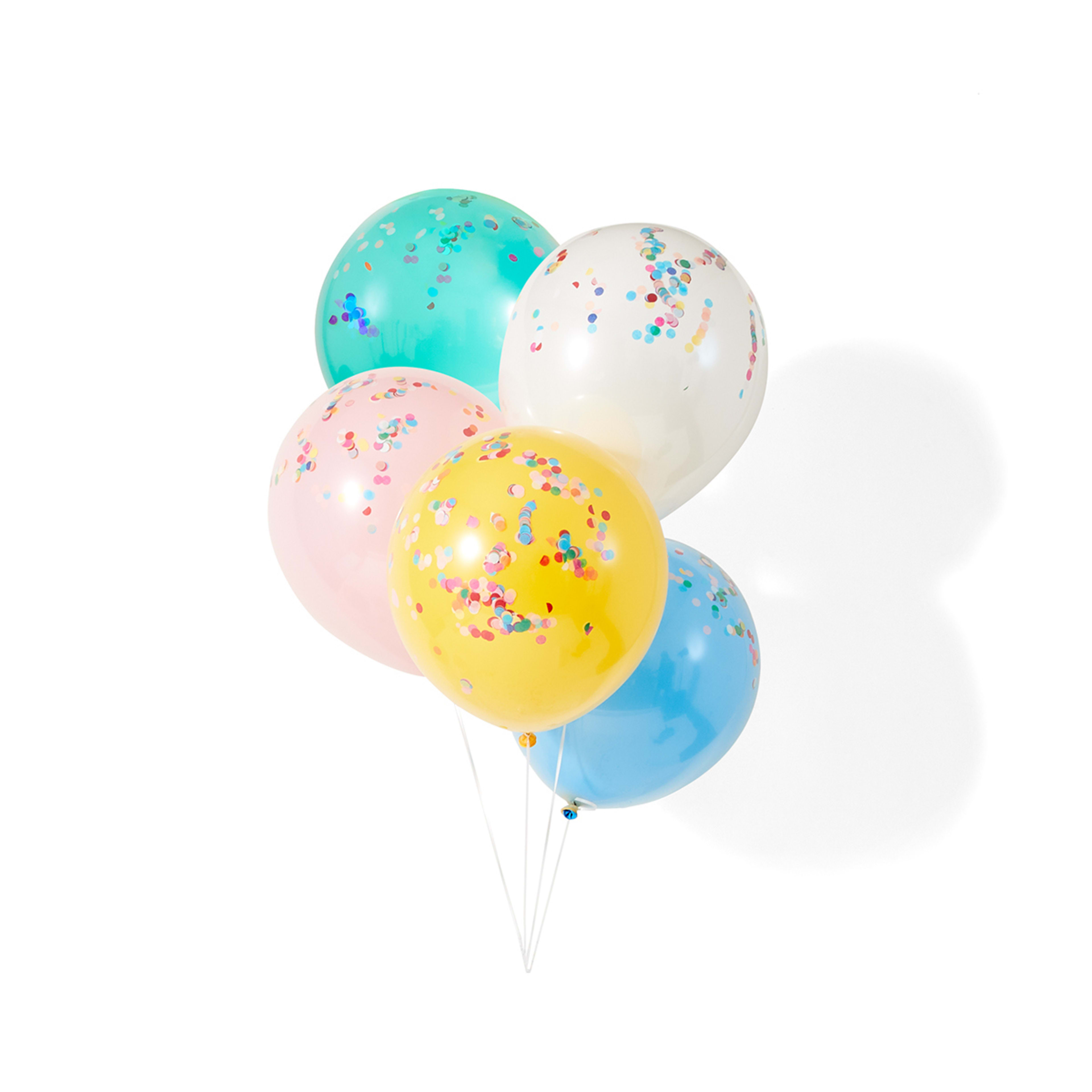 5 Pack Confetti Balloons - Kmart