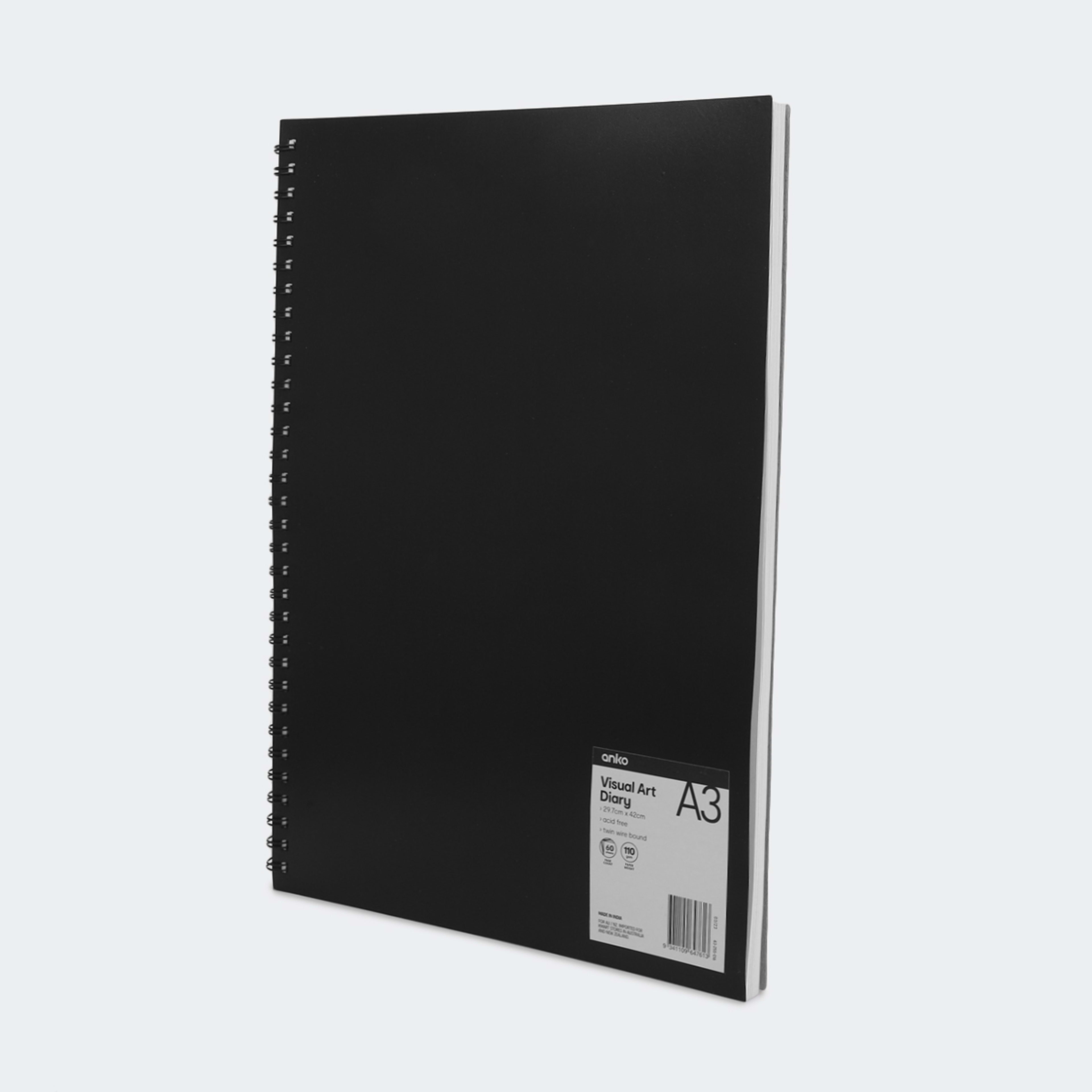 A3 Visual Art Diary - Black - Kmart