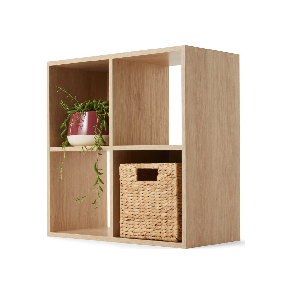 4 Cube Display Storage Unit - Oak - Kmart NZ