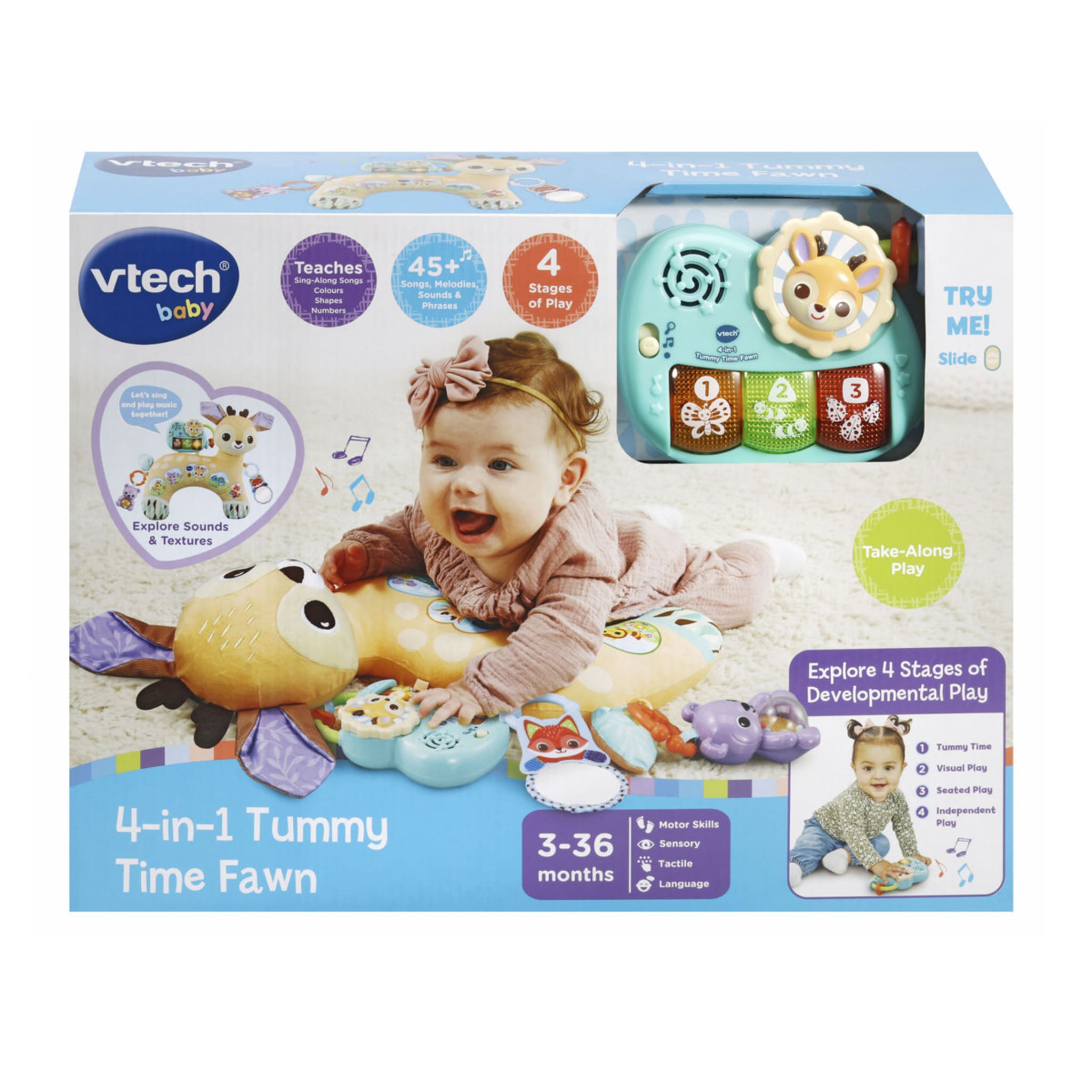 VTech Baby 4-in-1 Tummy Time Fawn - Kmart