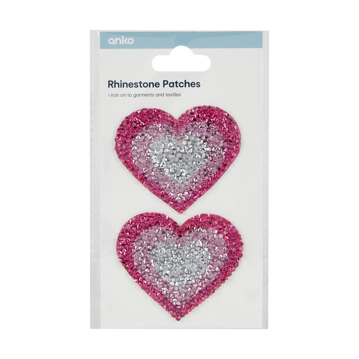 2 Piece Rhinestone Patches - Heart - Kmart
