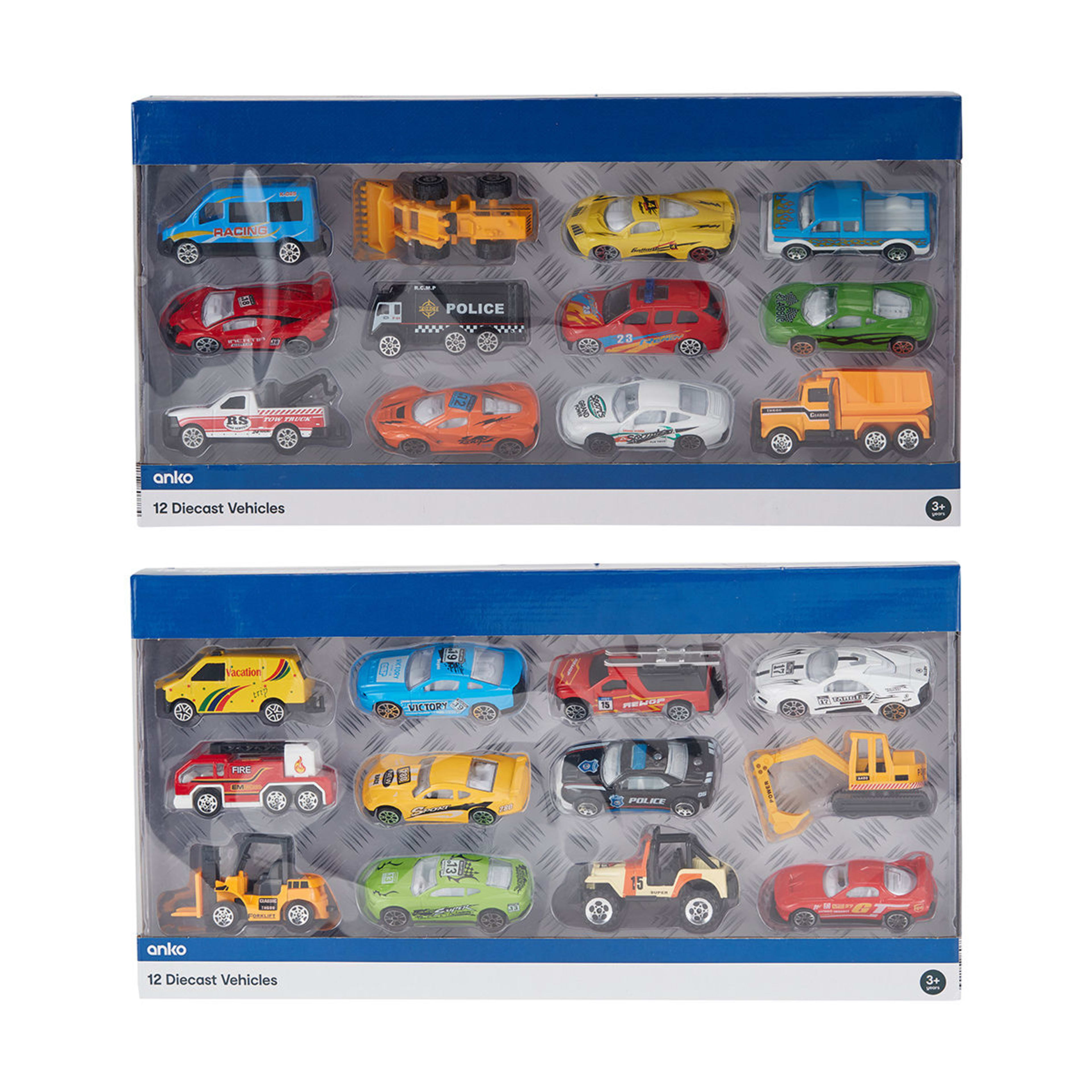 12 Pack Diecast Vehicles - Assorted - Kmart