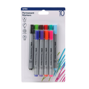 10 Pack Permanent Markers - Kmart
