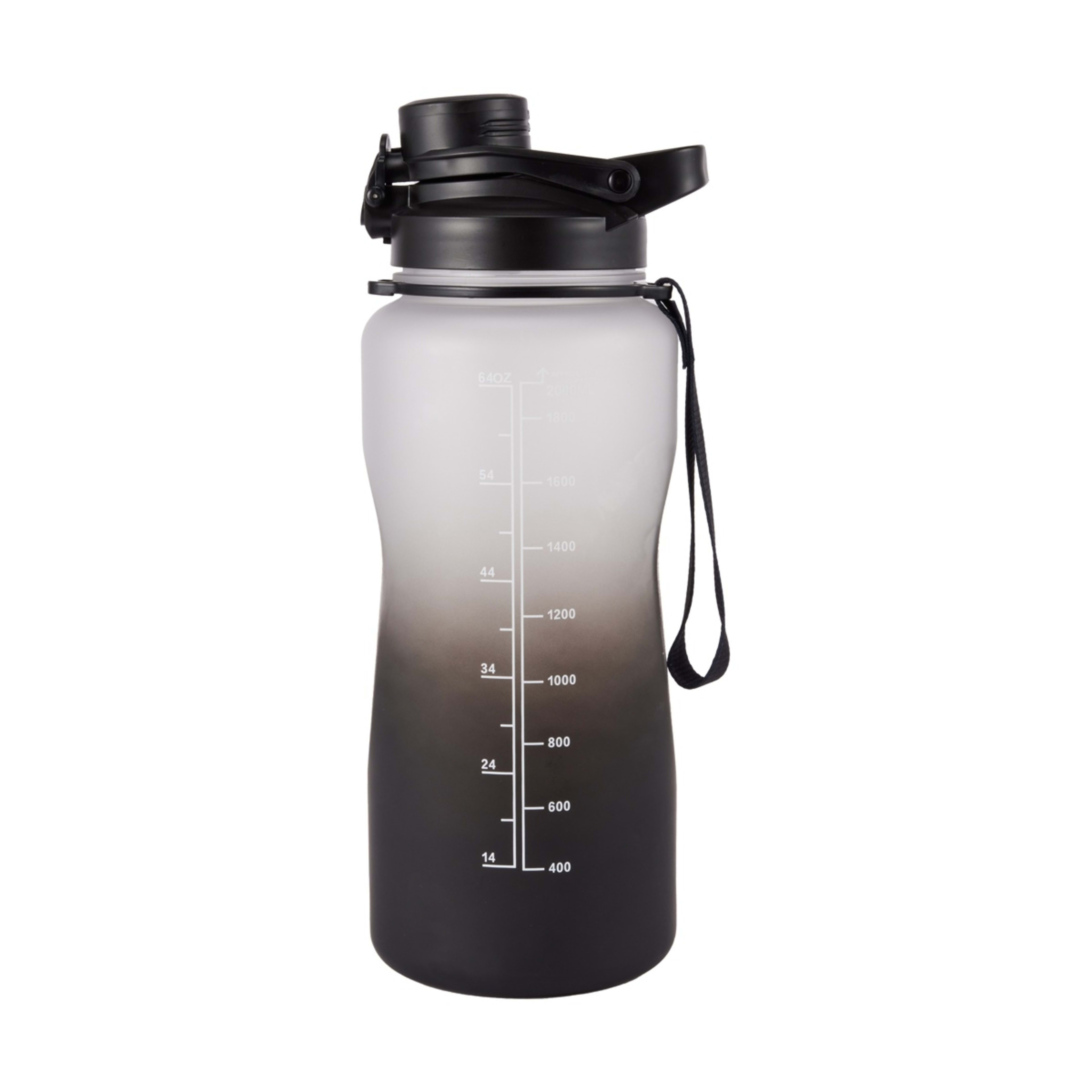 2.1L Black Ombre Daily Intake Flip Lid Drink Bottle - Kmart