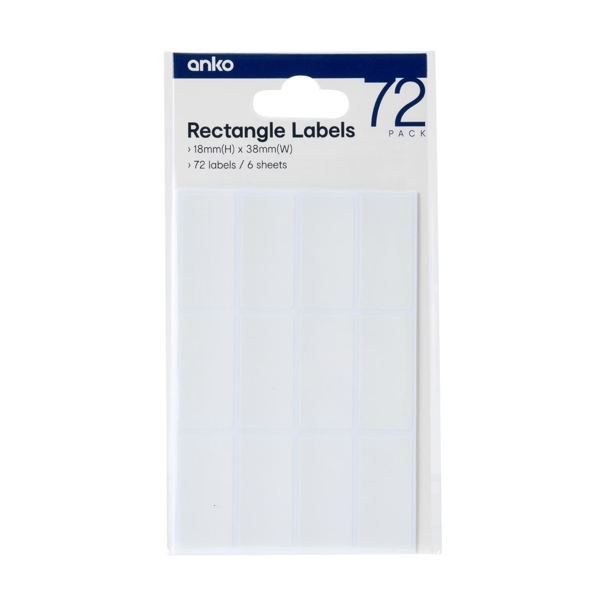 72 Pack Rectangle Labels - Kmart