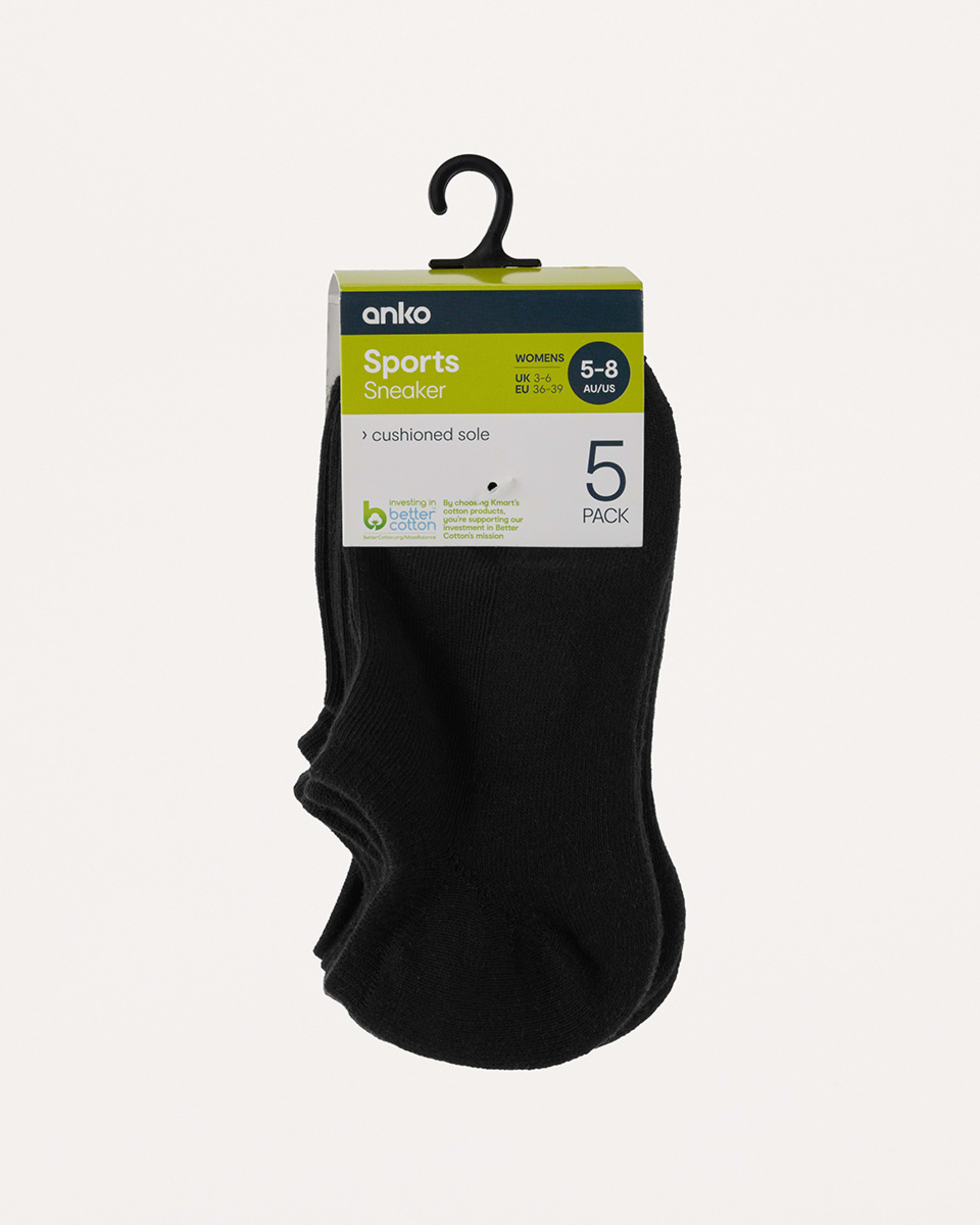 5 Pack Active Sneaker Socks - Kmart