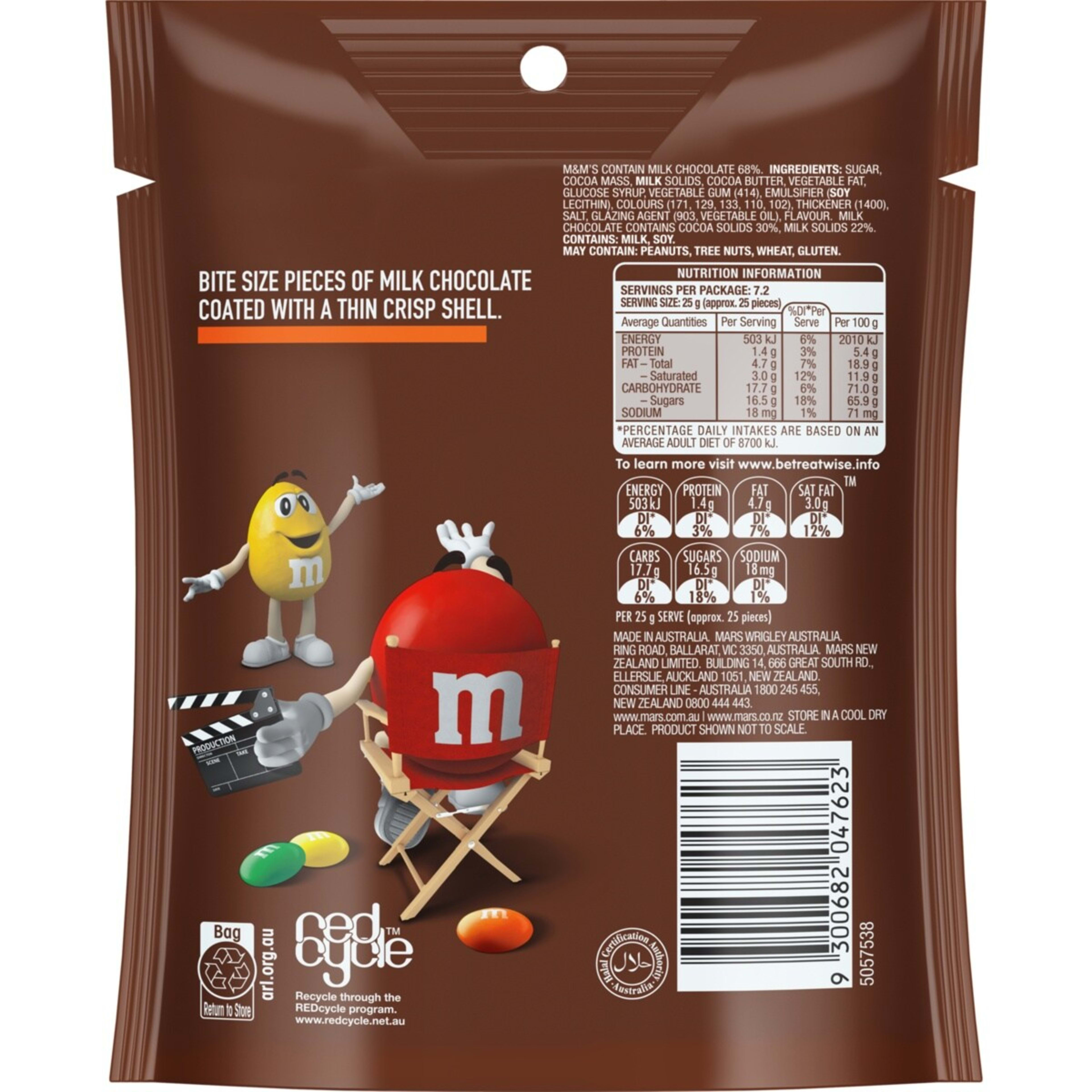 M&M's Milk Chocolate Snack and Share Bag 180g - Kmart NZ