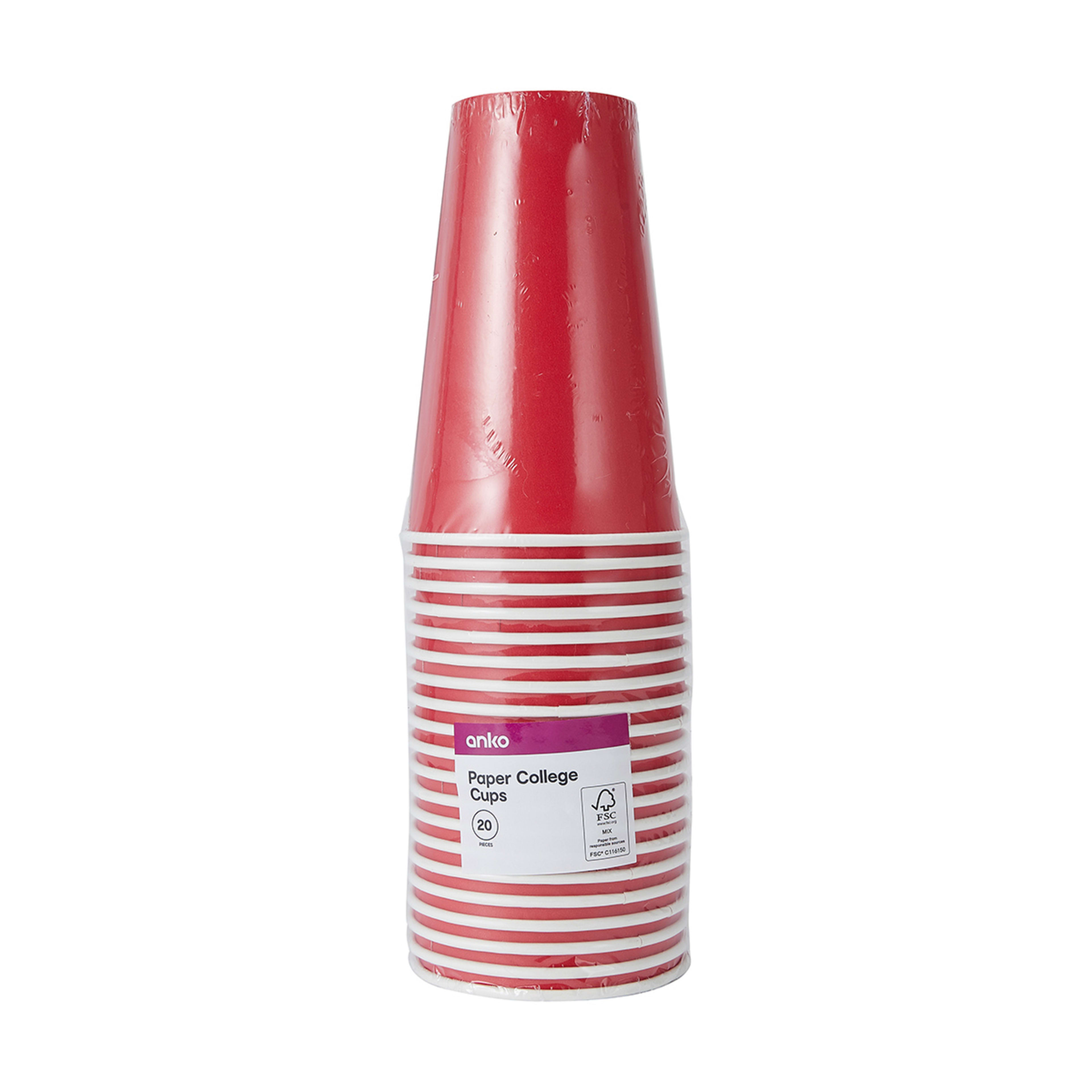 20 Pack College Paper Cups - Kmart