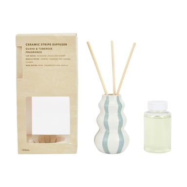 Ceramic Stripe Diffuser 150ml - Kmart