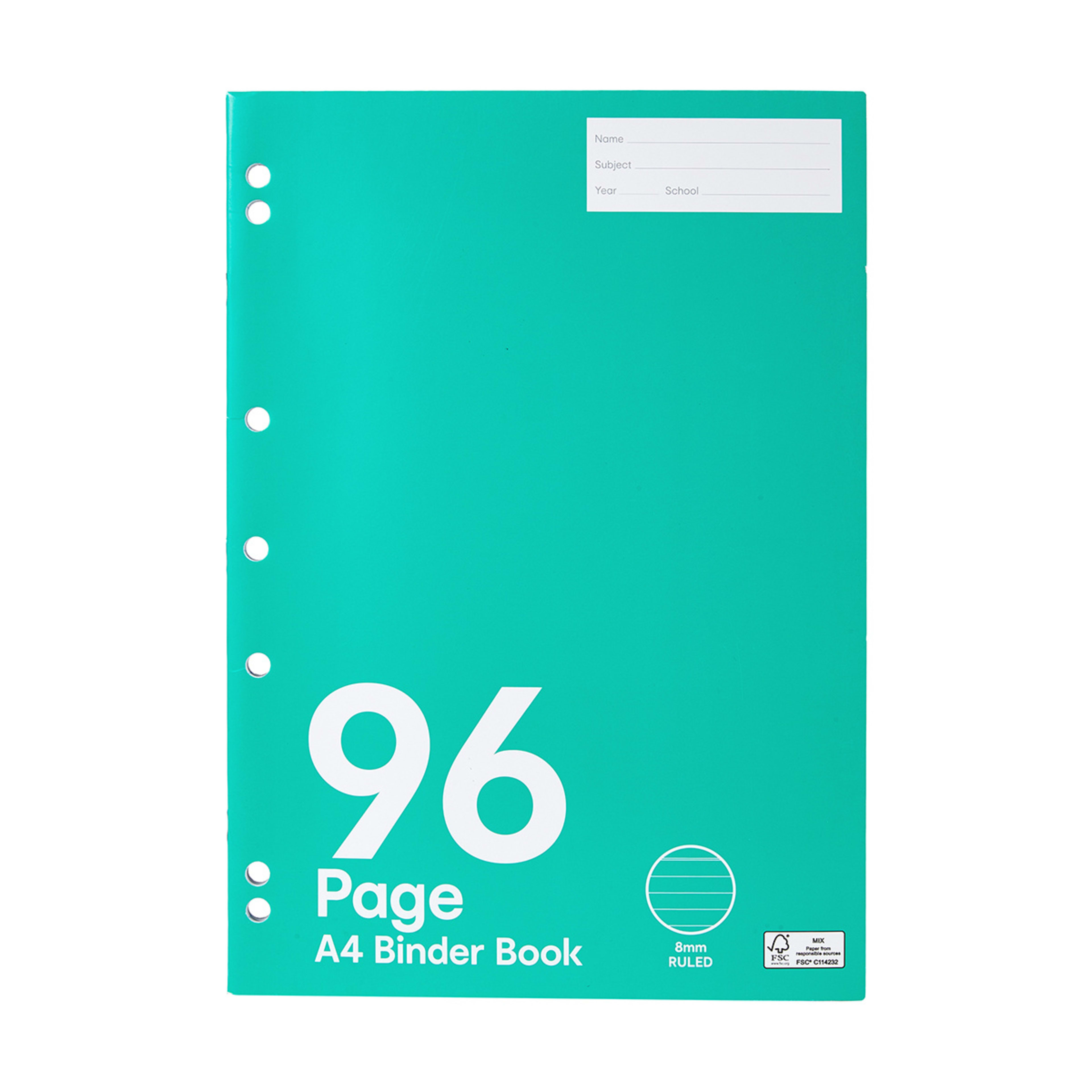 Binder Book - A4, 96 Pages - Kmart