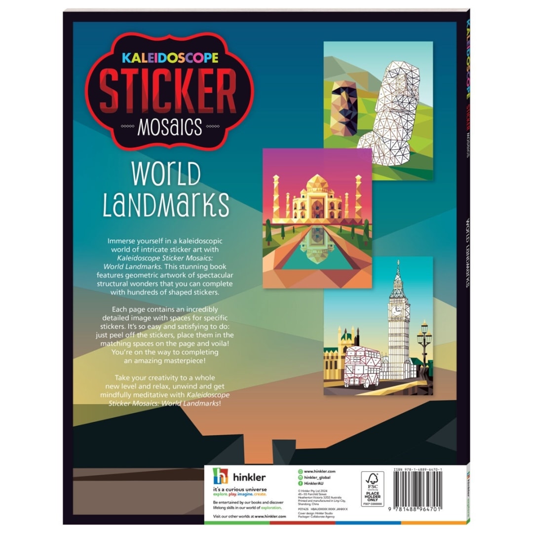 Kaleidoscope Sticker Mosaics: World Landmarks - Book - Kmart