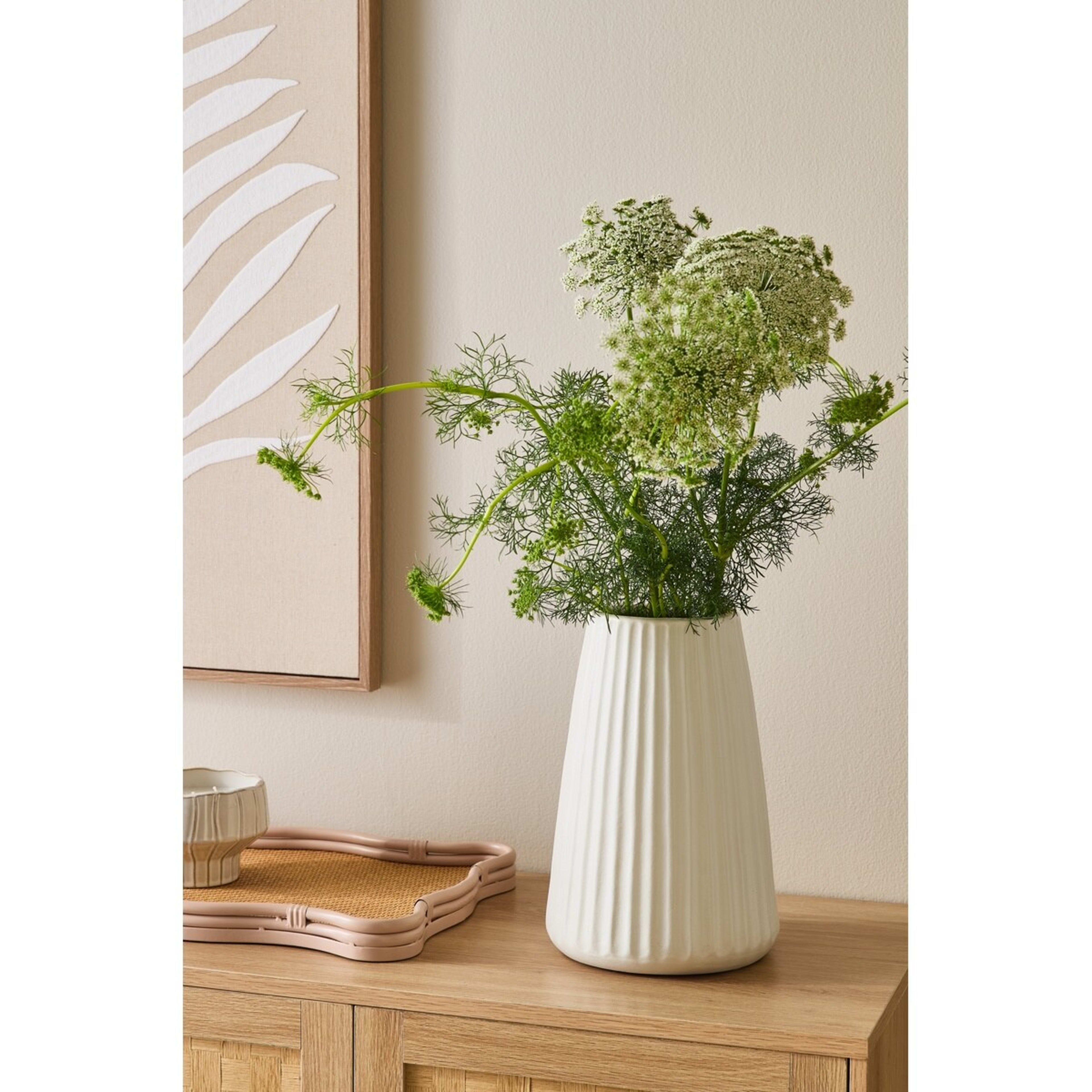 White Linear Vase - Kmart