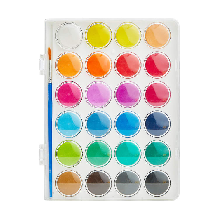 25 Piece Watercolour Paint Palette - Kmart