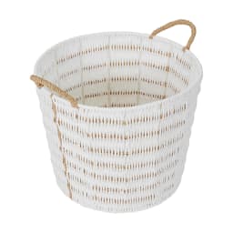 Round Paper Rope Round Basket - White - Kmart